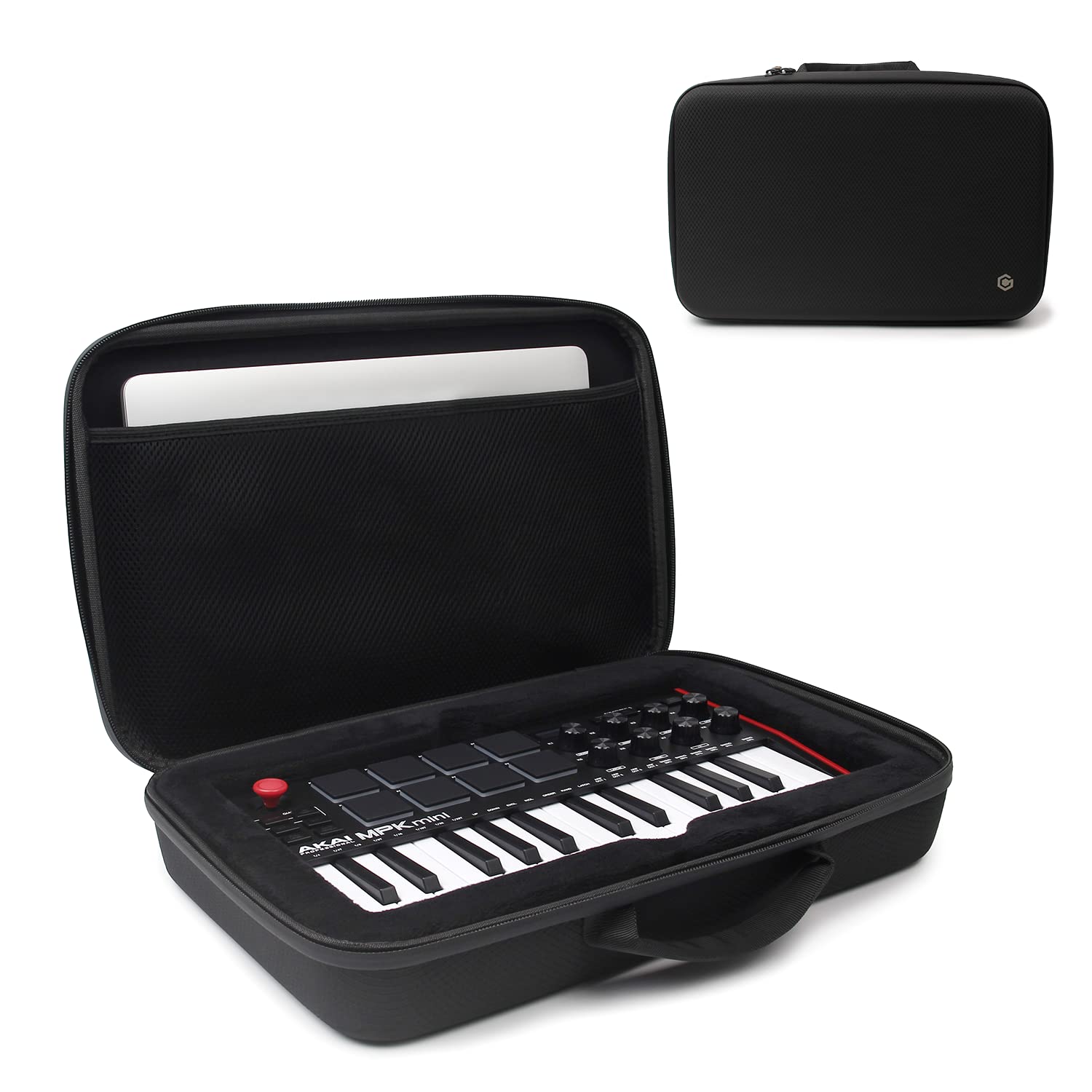 GadgetShield Travel Case for MIDI Keyboard Controllers compatible with MPK Mini MKII & MK3 & MPK Mini Play, 5-Key Ultra-Portable USB, M-WAVE 25 Key | MIDI Drum Pad & Keyboard Controller