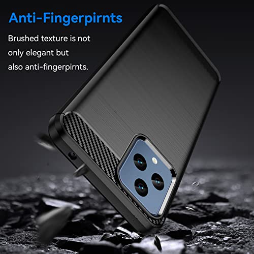 Osophter for T-Mobile Revvl 6 5G Case with Screen Protector Flexible TPU Rubber Protective Cell Phone Cover for T-Mobile Revvl 6X/T Phone(Black)