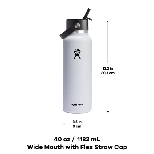 Hydro Flask 40 OZ WIDE FLEX STRAW CAP BLACK