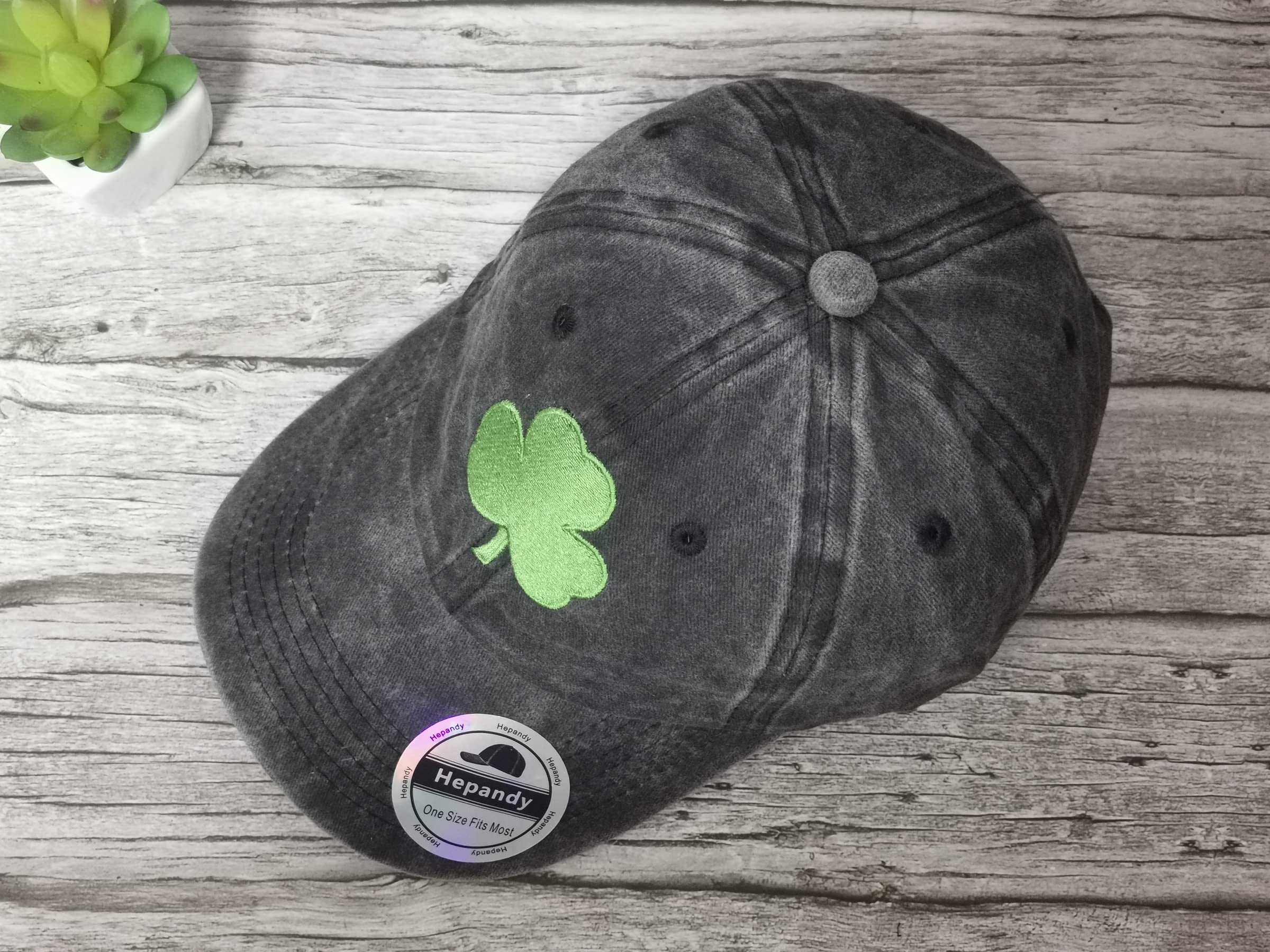 Hepandy Embroidered St.Patrick's Day Hat, Lucky Green Irish Shamrock Baseball Hat for Men Women, Adjustable Snapback Trucker Dad Hat