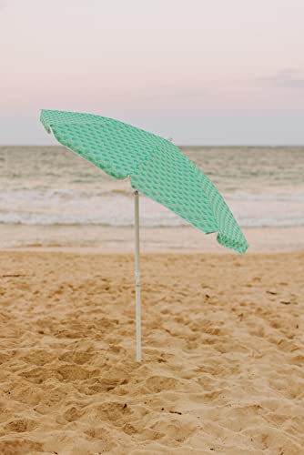 ONIVA Outdoor Canopy Sunshade Beach Umbrella 5.5', Small Patio Umbrella, Beach Chair Umbrella, (Mermaid Teal)