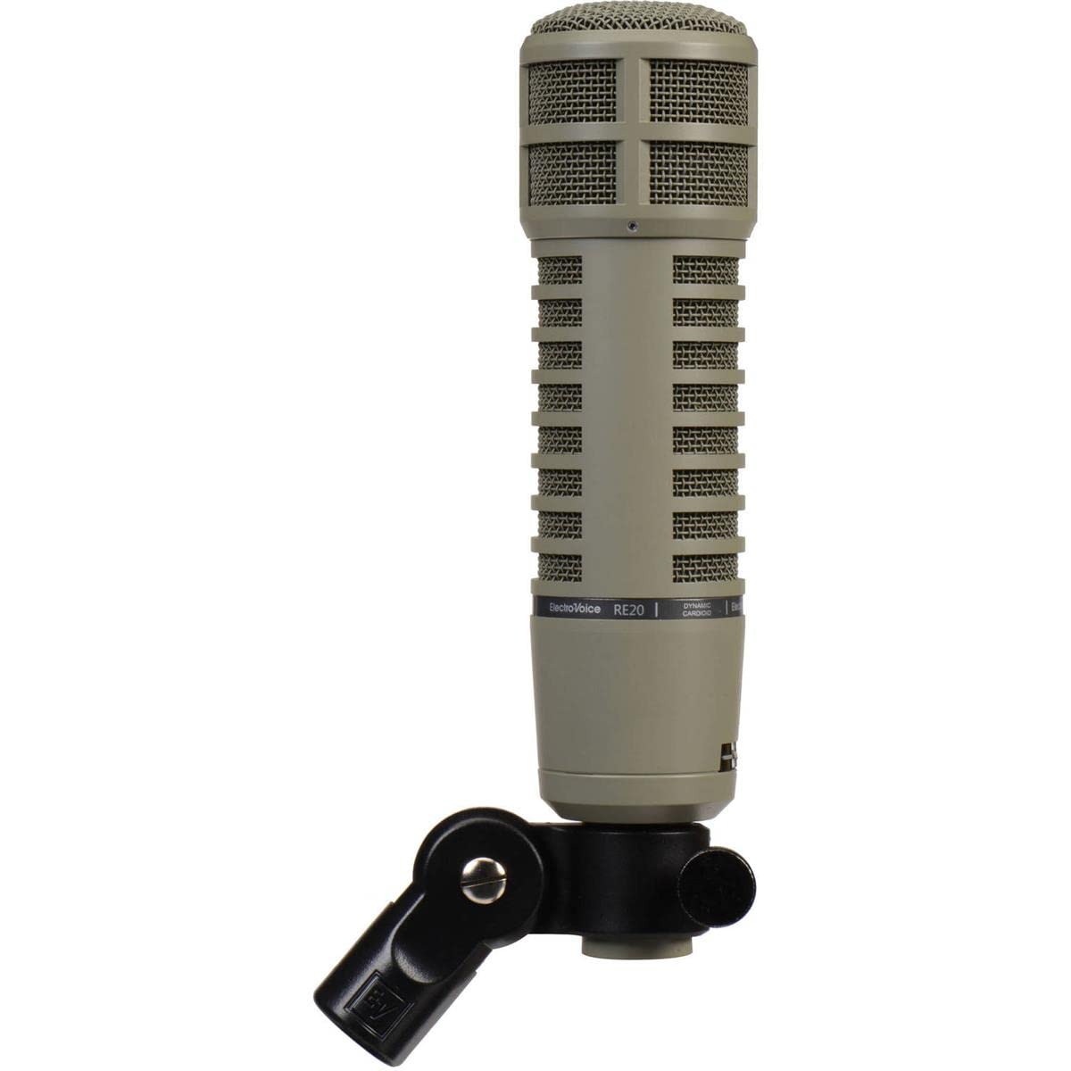 Electro-Voice RE20 Variable-D Dynamic Cardioid Microphone, 45-18000Hz Frequency Response, 150 Ohms - Bundle with 309A Shock Mount, Telex WSPL-2 Foam Windscreen, H&A Broadcast Arm, XLR Cable