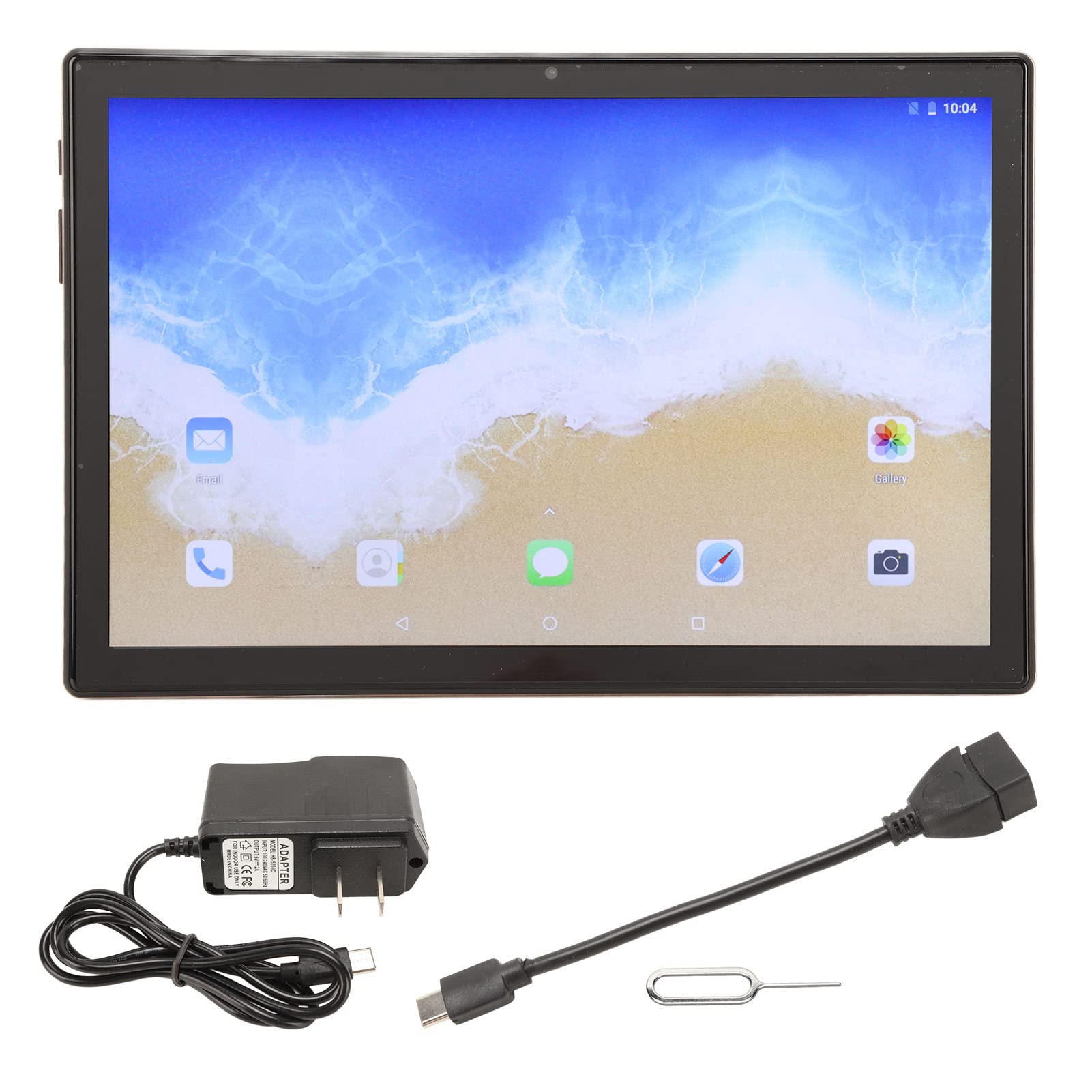 HD Tablet, 10in 1920x1200 IPS Gold Tablet 4G Calling 2.4G 5G Dual Band WiFi 6GB 128GB Tablet Built 8800mAh Large Capacity Battery PC 100 to 240V