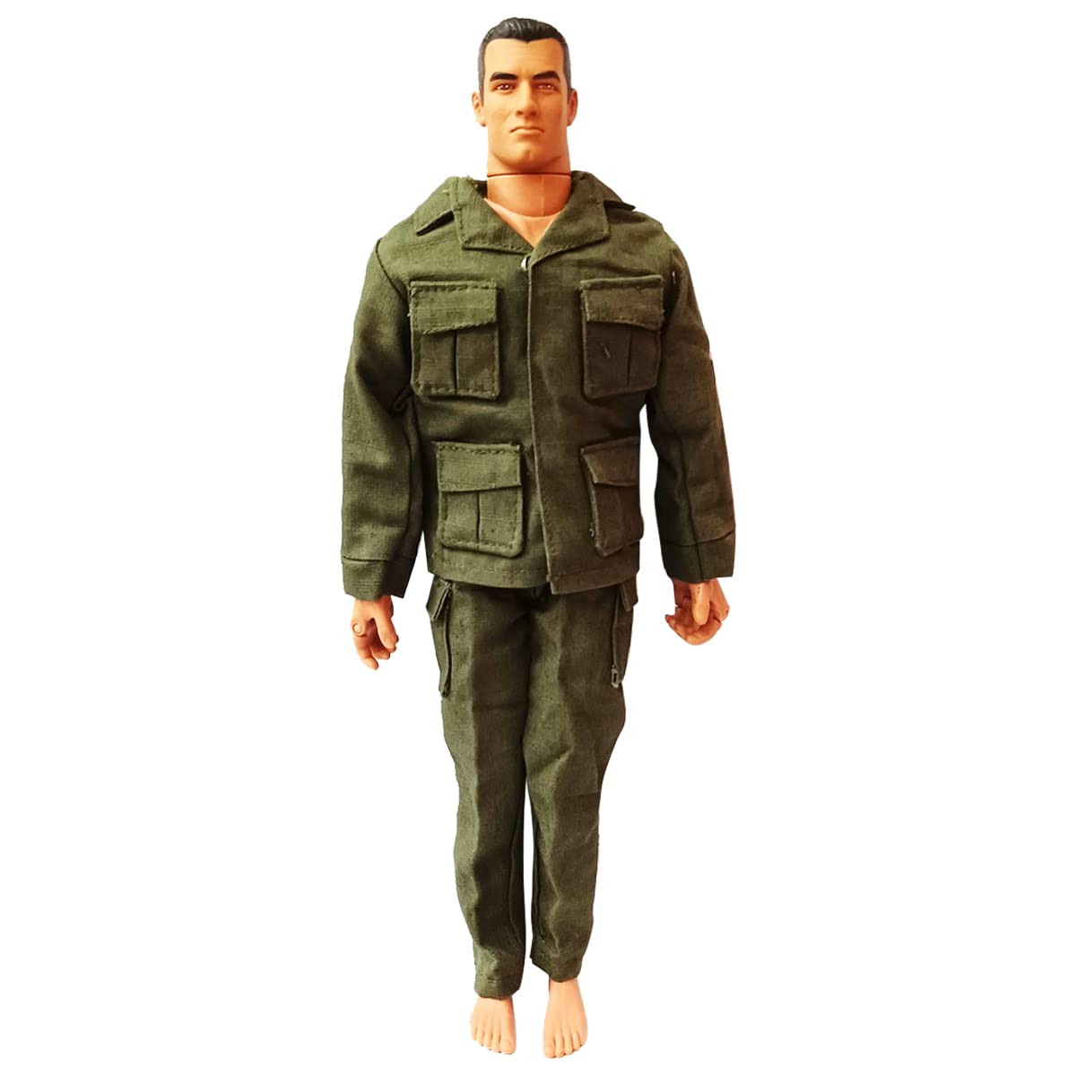 EBCO 6 Set 1/6 Scale Clothes Soldier German Infantry Camo Uniforms Overcoat Suit for 12" Gi Joe Male Military Action Figure Body