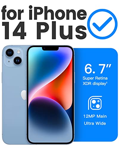 Mkeke Designed for iPhone 14 Plus Case Clear, [Non Yellowing] [Military Grade Protection] Shockproof Slim Case for iPhone 14 Plus 6.7 inch 2022
