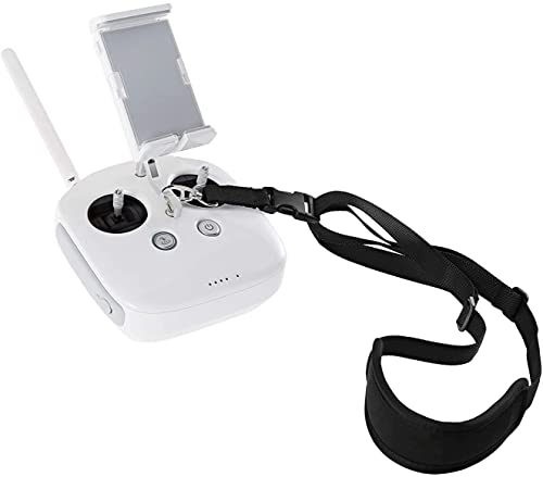 Wanty Remote Controller Lanyard Padded Neck Black Nylon Strap for DJI Drone Phantom 3 4 Pro Inspire 1, Adjustable and Detachable