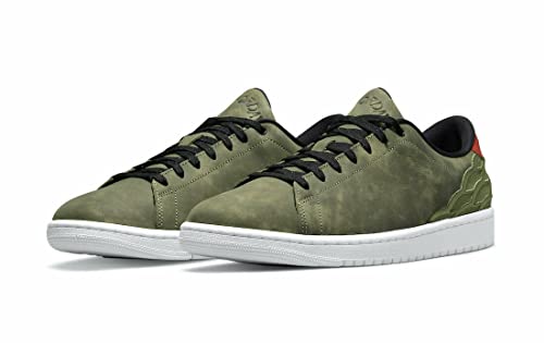 Nike Men's Air Jordan, Oil Green/Black-chile Red-whit, 12