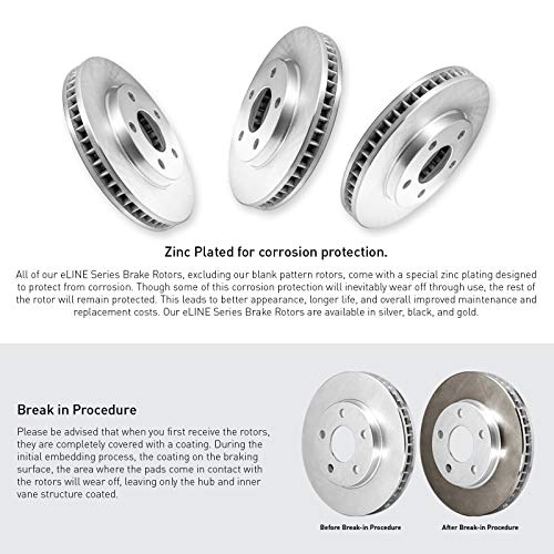 R1 Concepts Rear Brakes and Rotors Kit |Rear Brake Pads| Brake Rotors and Pads| Ceramic Brake Pads and Rotors - REB.44152.02