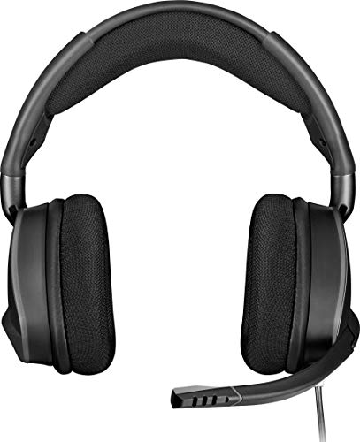 Corsair Void Elite RGB USB Gaming Headset (7.1 Surround Sound, Optimised Omnidirection Microphone, Customisable RGB Lighting, Microfibre Mesh Fabric Earpads, Aluminium Construction) - Black