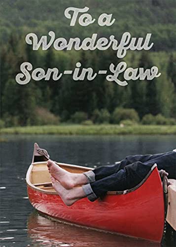 Sellers Publishing RSVP Bare Feet : Red Canoe Birthday Card for Son-in-Law