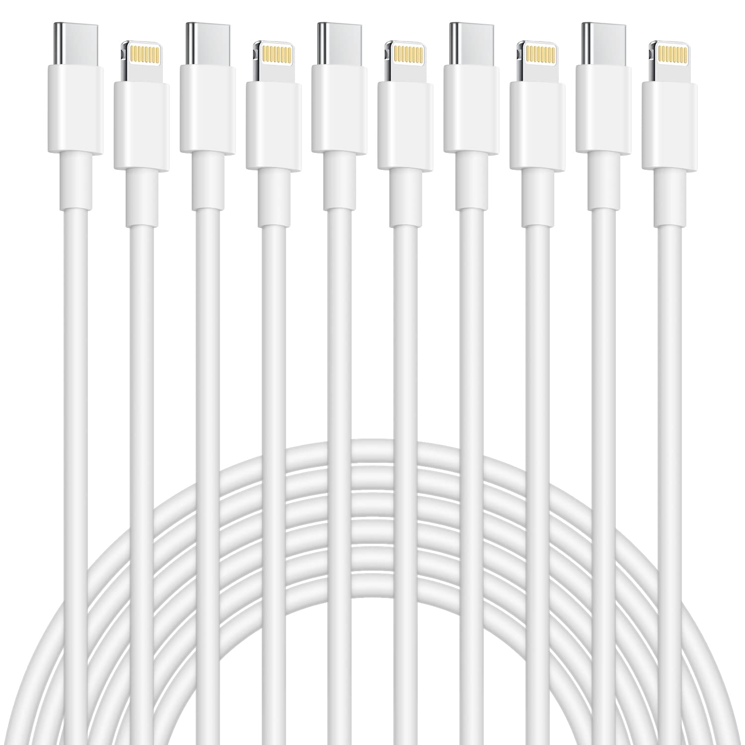 USB C to Lightning Cable[Apple MFi Certified] iPhone Fast Charger Cable 5-Pack 6FT Type C Charger Cord for iPhone 13/13 Mini/13 Pro/12/12 Mini/12 Pro/12 Pro Max/SE/11/11 Pro/Max/XS/iPad Pro/Airpod