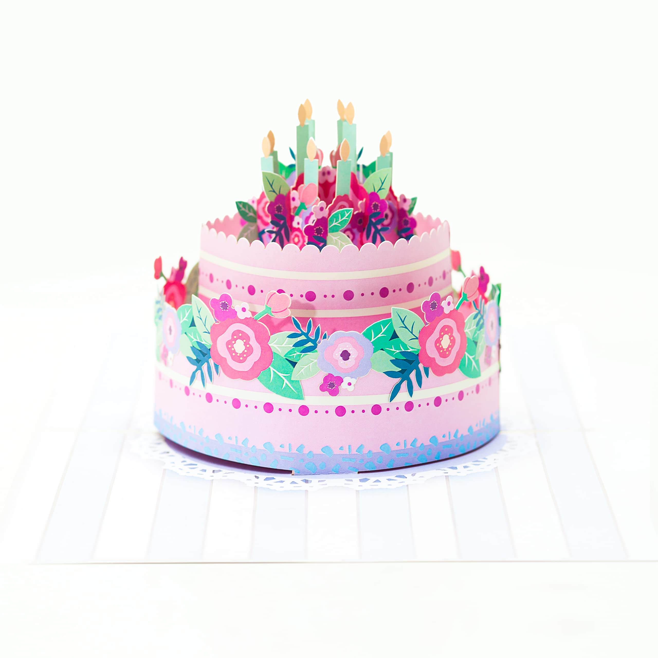 DKT HANDMADE Pop up birthday cake card, Happy birthday pop up card, Birthday 3d card, Happy Birthday Pop Up Card (Wedding cake)