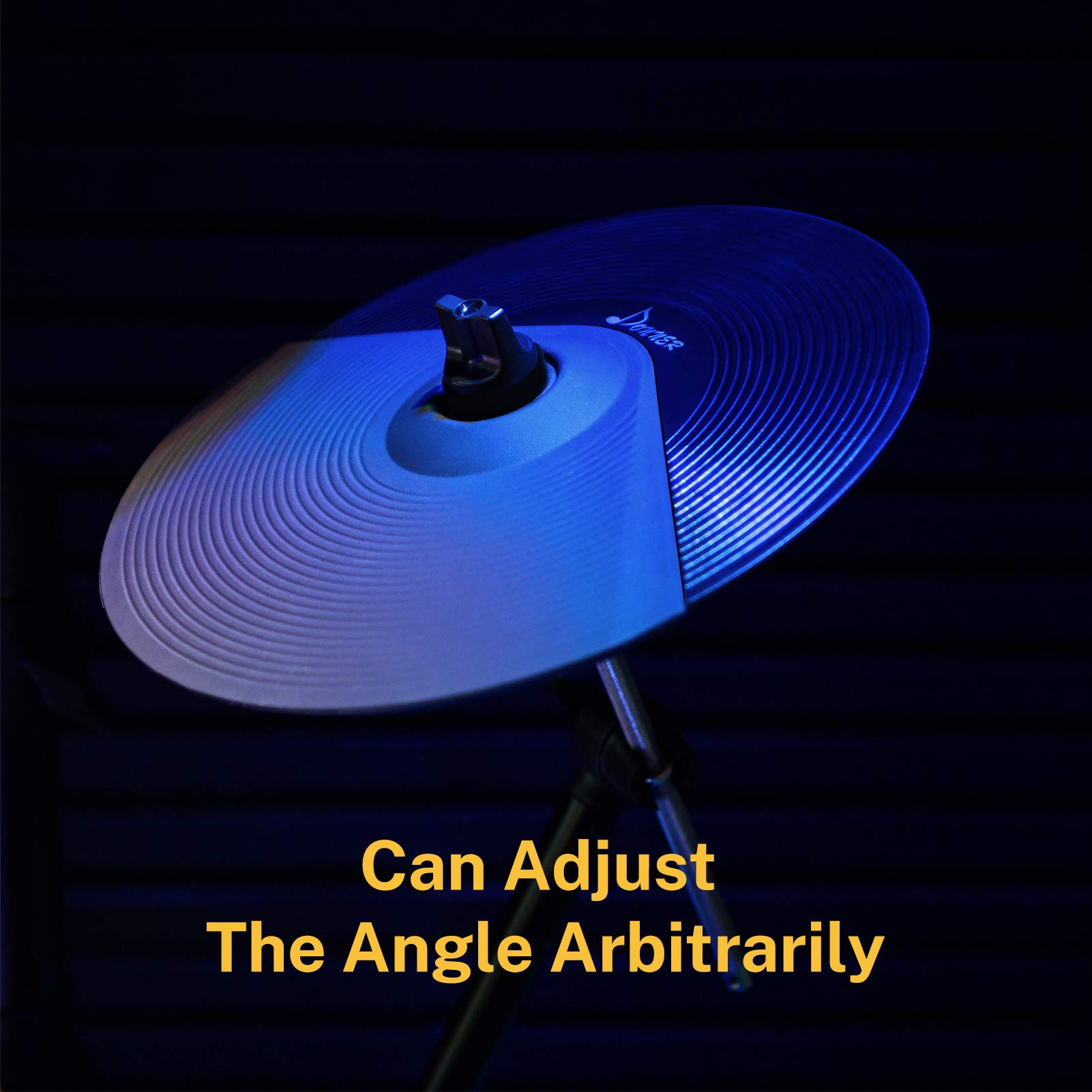 Donner Mute Cymbal Set with 12-inch Cymbals For electric drum kit, Signal Cable, Rack Clamp, And More Stable Iron Metal Bracket (For DED-200/300/400 Expansion)