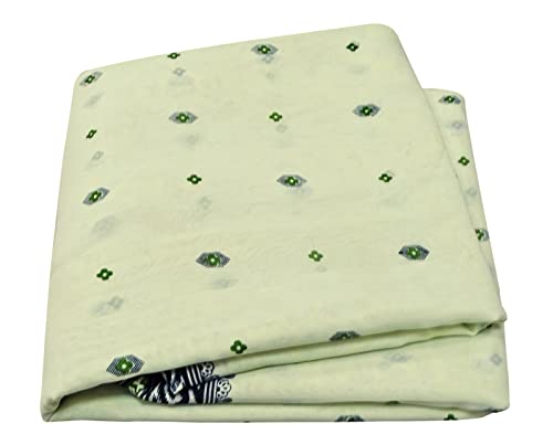 Peegli Cream Vintage Saree Floral Printed Dress Material Georgette Recycled Fabric Sari