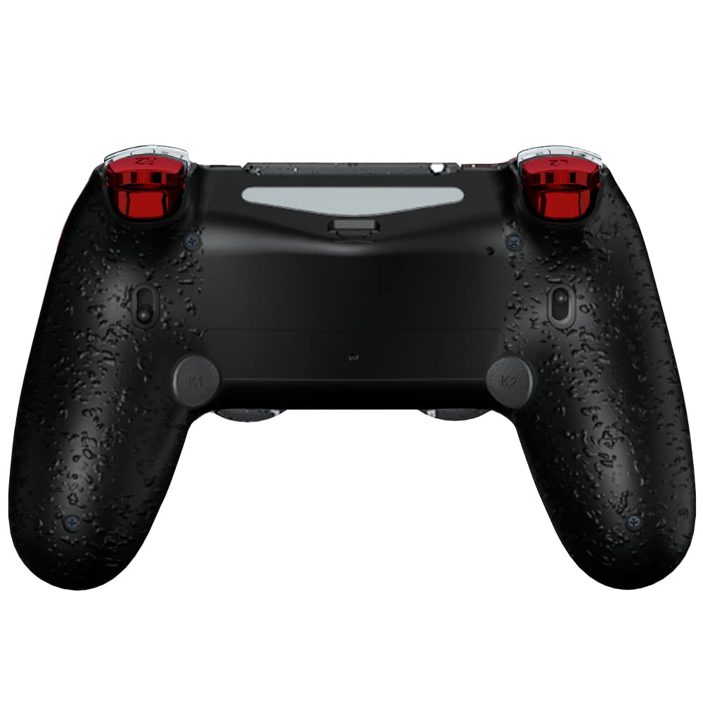 HEXGAMING NEW SPIKE 2 Back Buttons & Interchangeable Thumbsticks & Triggers Stop Compatible with ps4 Pro Controller with Paddles - White Wave