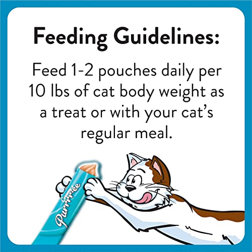 Temptations Creamy Puree Lickable Cat Treats - 32 Pouches Squeezable Cat Topper Snacks Variety Bundle 2 Pack (Chicken & Salmon 0.425 Each Pouch)