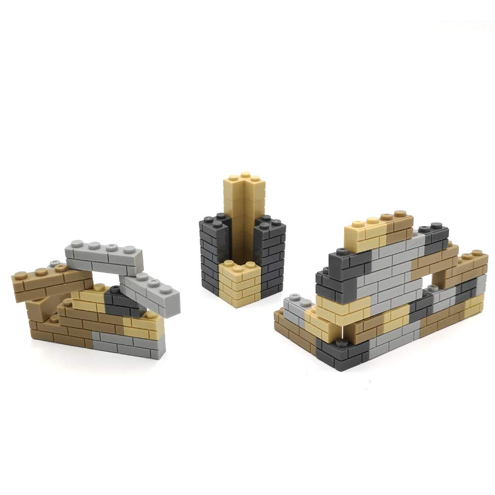 ZHX DIY Block Wall Brick Block City Building Brick Parts and Pieces Compatible with Major Brands Blocks Kid Creative Toys Gifts 120 PCS Multi Color