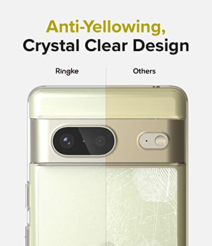 Ringke Fusion [Anti-Fingerprint Technology] Compatible with Google Pixel 7 Case 5G, Protective Sturdy Back Shockproof TPU Bumper Translucent Smudge Proof Cover for Women, Men - Matte Clear