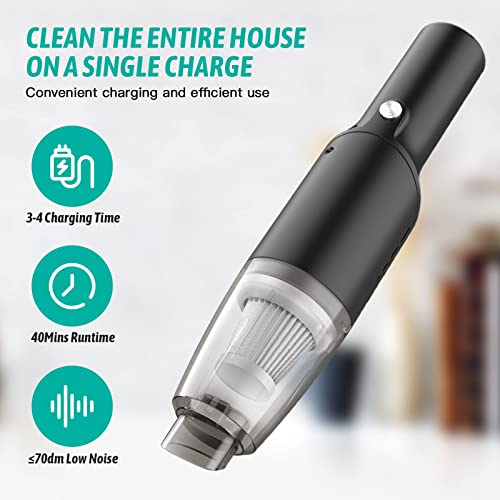 Migtory Cordless Vacuum Cleaner, 10000Pa Portable Rechargeable, Mini Handheld Vacuum Cleaner Rotatable Handle, Hand Vacuum, Small Dust Buster for Car, Home Cleaning