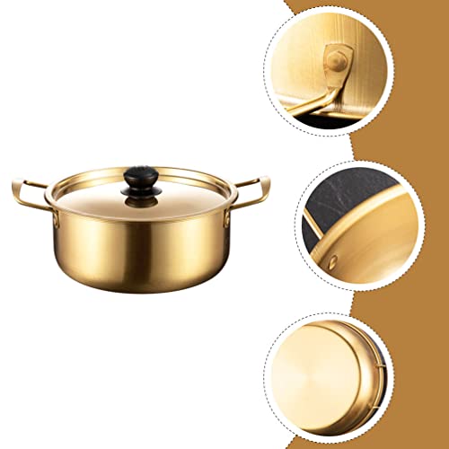 Hemoton Pots Camping Pot Stainless Steel Noodle Pot Kitchen Food Storage Pot Handheld Cooking Noodle Pot Korean Ramen Sauce Pan Sauce Pan Sauce Pan Sauce Pan Sauce Pan Sauce Pan