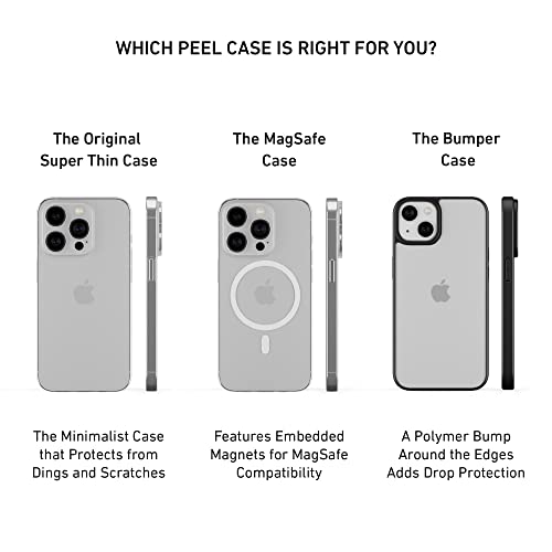 PEEL Ultra Thin iPhone 14 Pro Case, Blackout - Minimalist Design | Branding Free | Protects and Showcases Your Apple iPhone 14 Pro