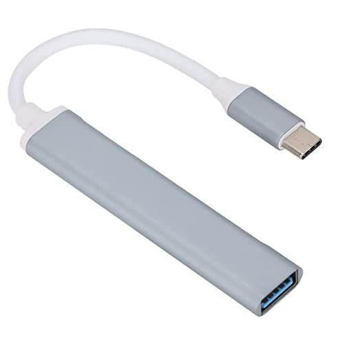 USB Docking Station, USB Hub Light Weight USB C to USB Stable Data Transmission Speed Simple Operation High Speed for Printer for Keyboard for Tablet(Grey)
