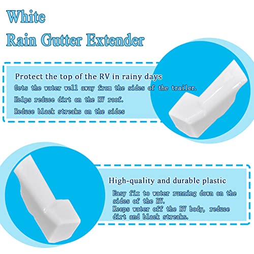 Rain Gutter Spout, RV Gutter Spouts, πΌππππππππ πΊπππ to Protect The top of The RV in Rainy Days, Directs Rainwater Away from The Sides of Your RV, Left and Right Side, 2 Left & 2 RightοΌ