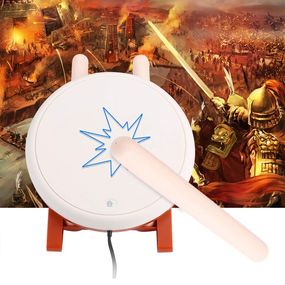 Socobeta Game Taiko Drum Portable Taiko Drum Kit with Drumstick with Stand Compatible with PS4 Game Console