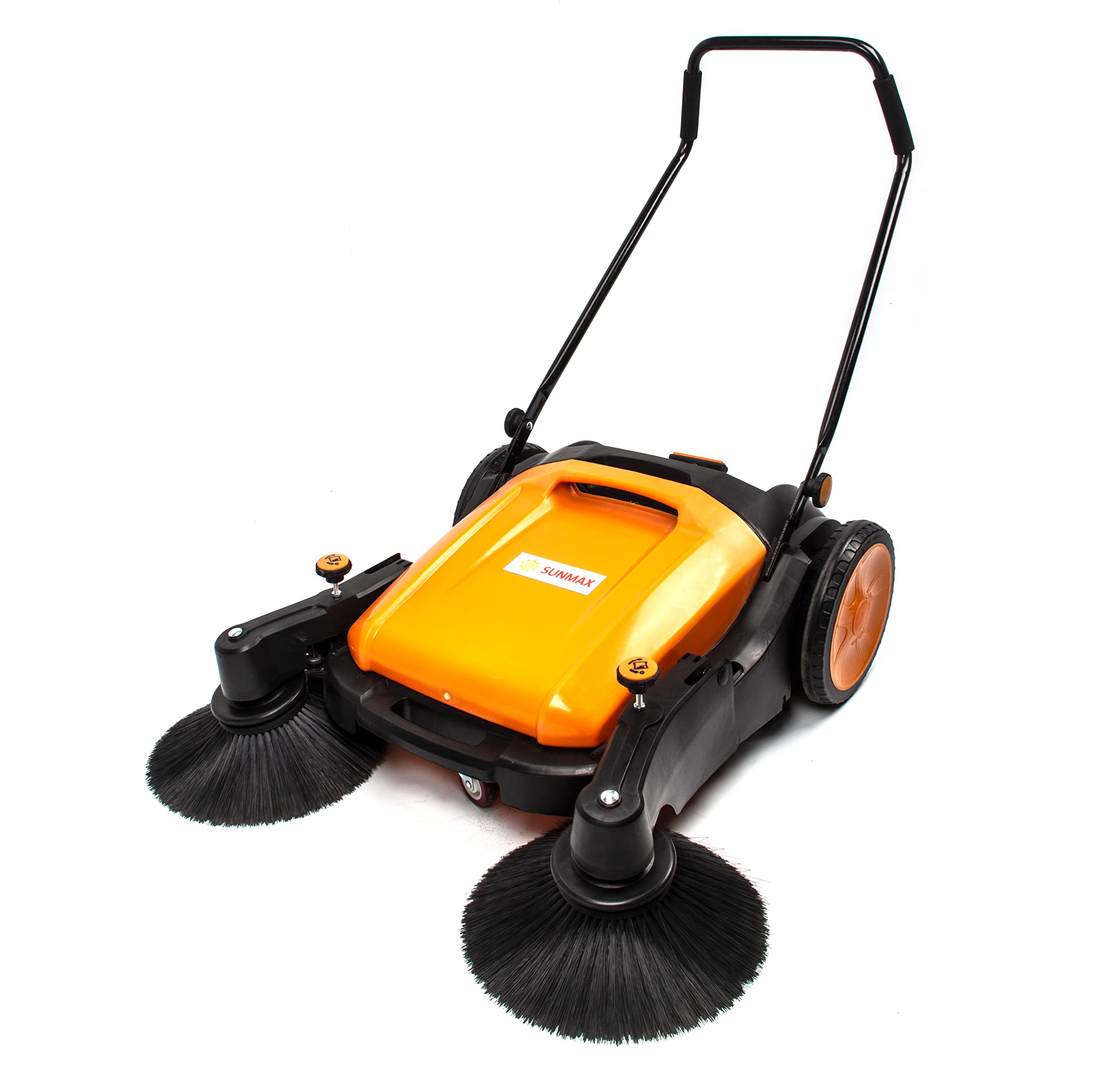 SUNMAX RT980 Industrial Floor Sweeper with Triple Brooms, 38" Outdoor and Indoor Sweeper, 38,000 Square feet per Hour, 12 gal Waste Container