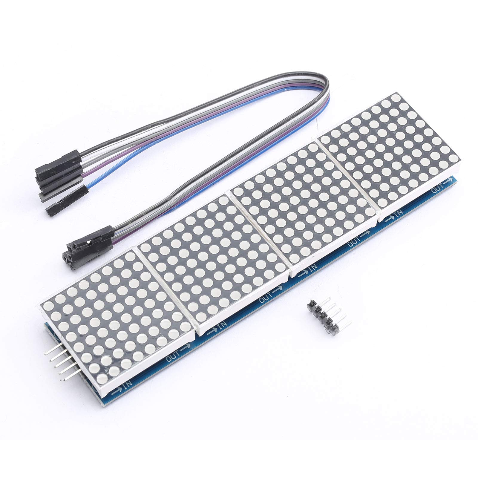 DEVMO MAX7219 Dot led Matrix MCU Control LED Display Module Compatible with Ar-duino Raspberry Pi Microcontroller with 5Pin Line