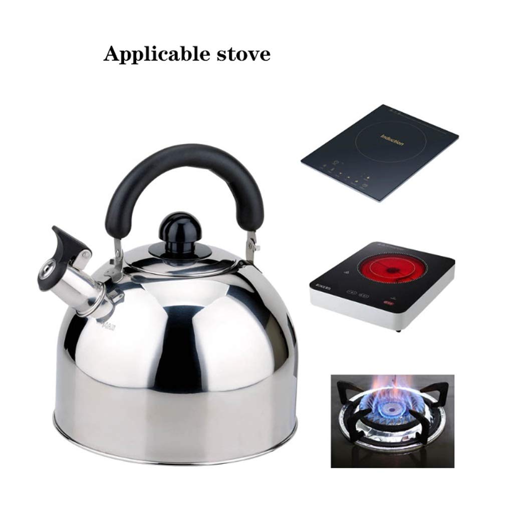 Creative Silver Kettle Large Capacity Kettle Whistling Teapot Stainless Steel Teapot With Ergonomic Handle (6L,202.9OZ) Multifunctional water kettle