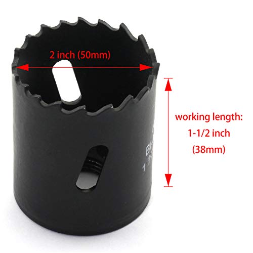 HJ Garden 5pcs 2 inch Desk Wire Cord Cable Grommets Hole Cover with Hole Saw Kit High Speed Bi-Metal Holesaw Drill Bits for Office PC Desk Cable Cord Organizer