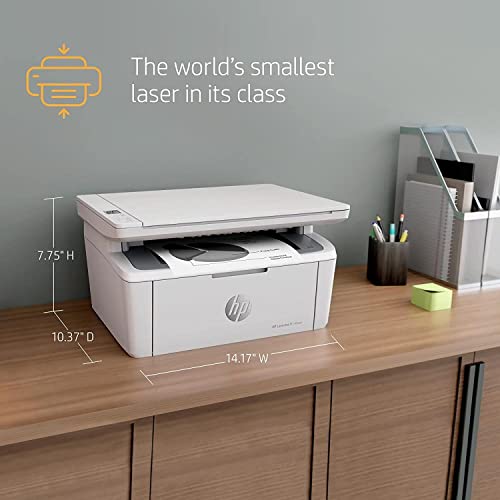 HP Laserjet MFP M140we Wireless All-in-One Monochrome Laser Printer for Home Office, White - Print Copy Scan - 21ppm, 600 x 600 dpi, and Bonus 6 Months Instant Ink, Cbmou Printer_Cable