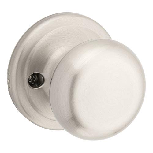 Kwikset Juno Half-Dummy Door Knob with Microban Antimicrobial Protection in Satin Nickel - 97880-668
