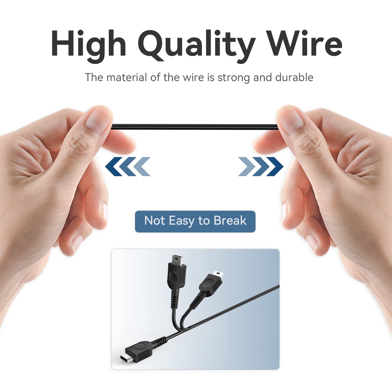 Gameboy Micro Charger, 4-Feet GBM USB Power Supply Cable Cord for Nintendo Game Boy Micro Console Ullnosoo