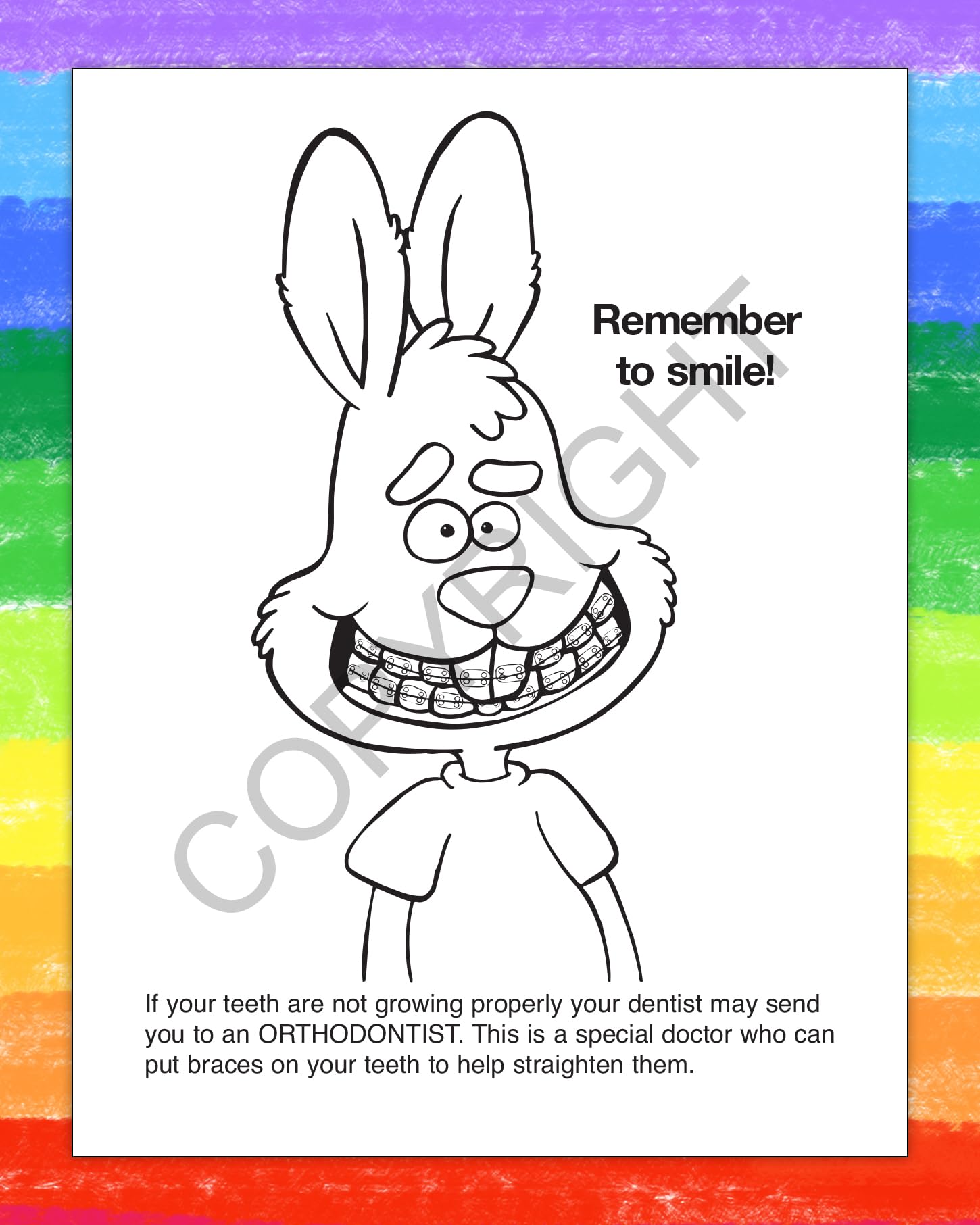ZOCO - Always Have a Healthy Smile - Coloring Books (25 Bulk Pack, Without Crayons) - Dentist Toys for Kids - Dental Office Gifts