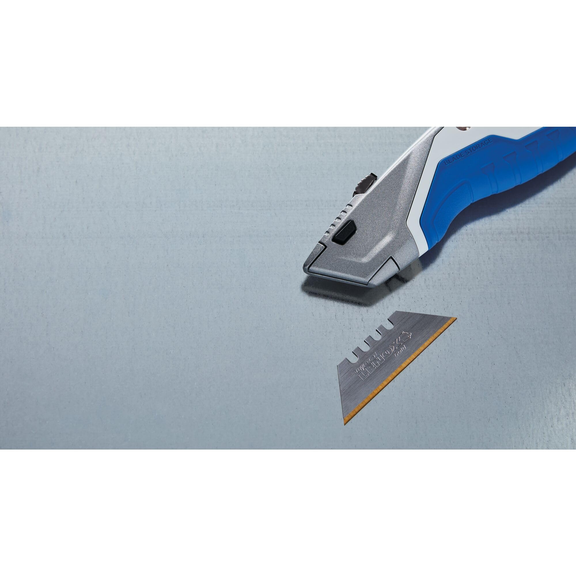 LENOX Utility Knife with 3 Bi-Metal Blades, Retractable, Foldable and Portable, Blade Storage (LXHT10599)