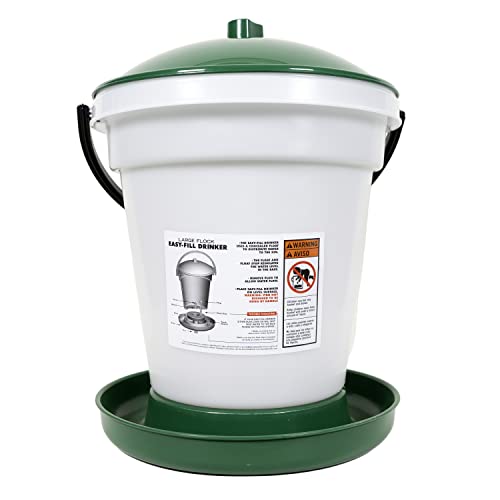 Harris Farms Poultry Drinker | Simple and Easy to Use for Any Size Flock | Made of BPA-Free Plastic | 6.25 Gallon, Green