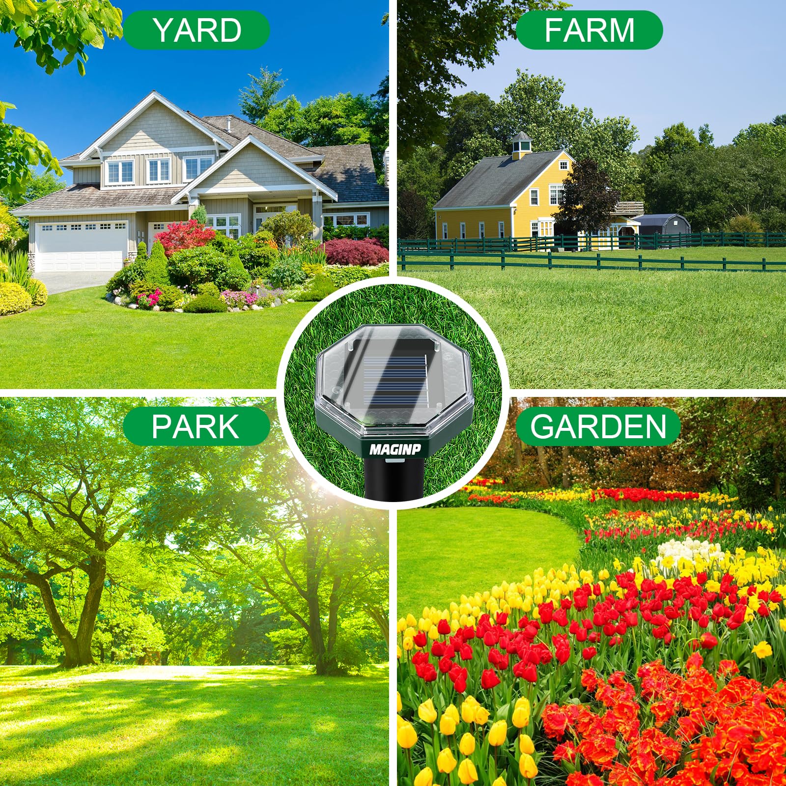 Mole Repellent Solar Powered, 12 Pack Ultrasonic Snake, Waterproof Solar Mole Repeller for Garden & Yard