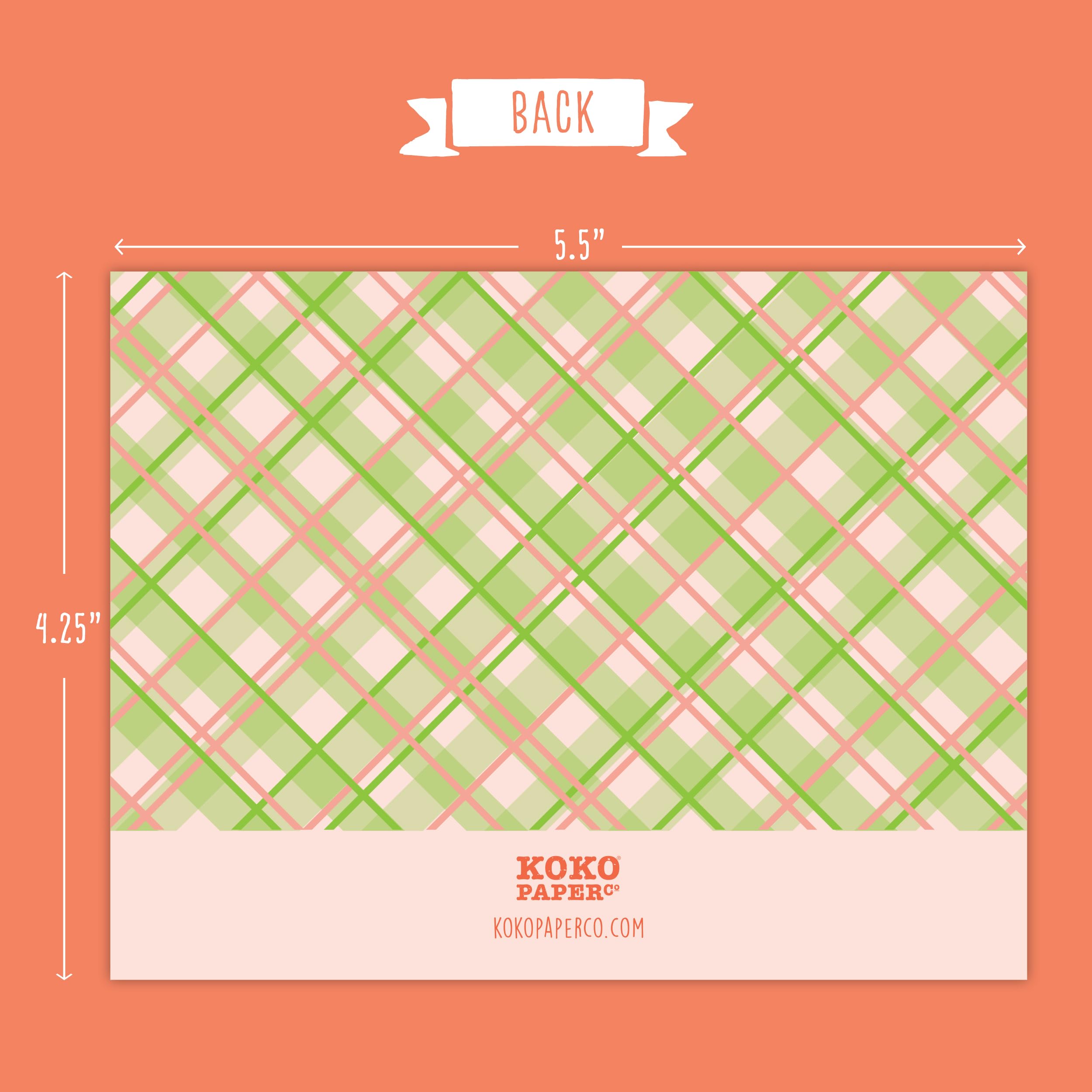 Koko Paper Co Apple-Themed Thank You Cards for Teacher Appreciation, Autumn Celebrations, and More! 25 Flat Cards + 25 Bright White Envelopes. Made in the U.S.A.
