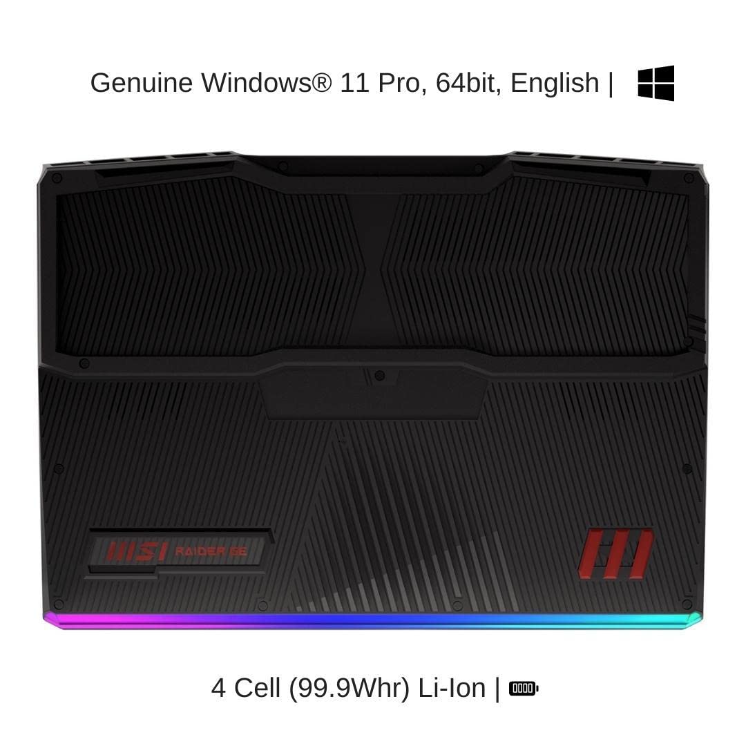 HIDevolution MSI Raider GE77HX 12UGS 17.3" QHD 240Hz, 1.5 GHz i7-12800HX, RTX 3070 Ti, 32 GB 4800MHz RAM, 2 TB PCIe SSD