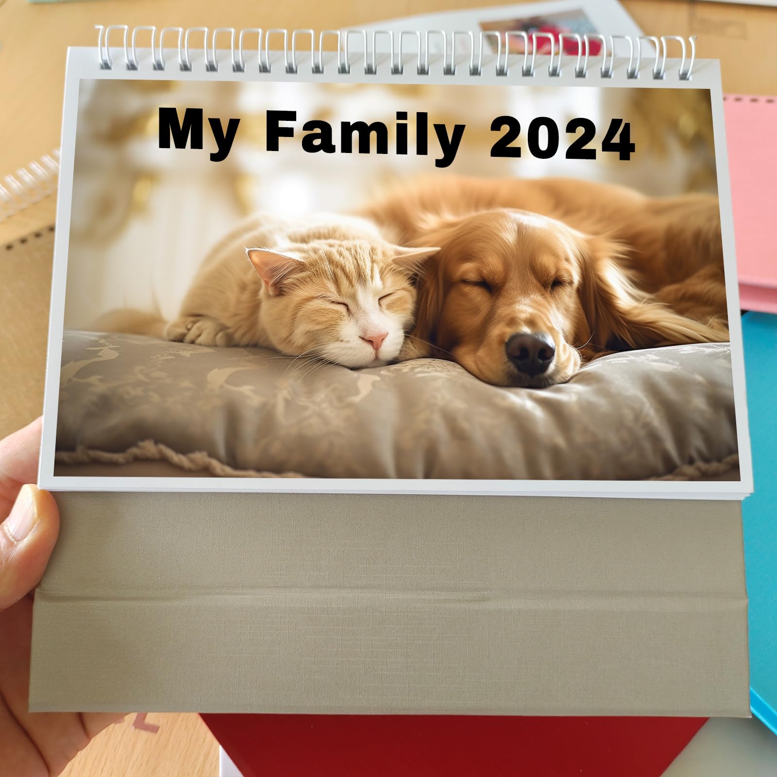 Custom Desk Calendar Personalized Calendar with Your Own Photos for Desk Home Desktop Decor Album 8.3" x 6.7"