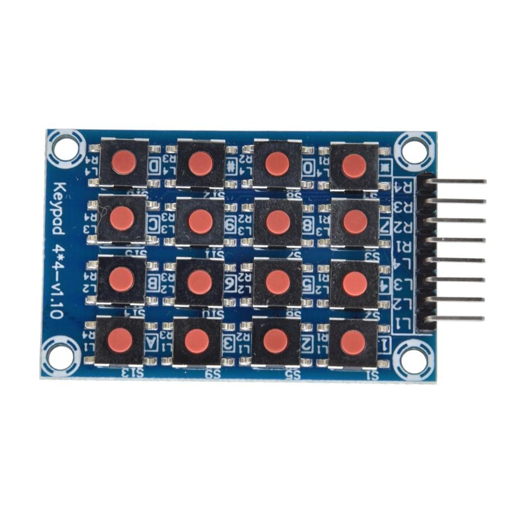 haillusty Upgrade Your Electrical with Keyboard MCU Module: 8-Pin Expansion Board 4x4 Array Keypad Button Matrix Controller Programmable DIY Microcontroller Kit for External Keyboard Interface