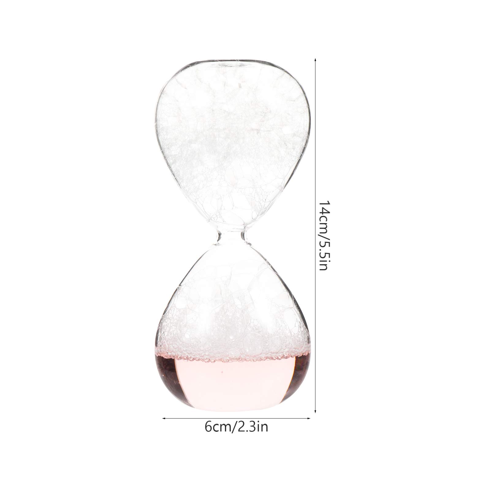 Glass Hourglass Timer Liquid Hourglass Liquid Motion Timer Hourglass Bubble Singing Hourglass Home Decorations Birthday Gifts (Pink) Water Wiggler