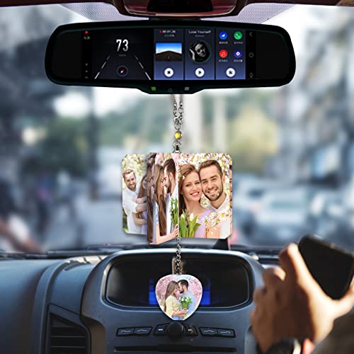 Custom Crystal Pendant for car Mirror Decorative Charm Home Charm Custom Photo Gift