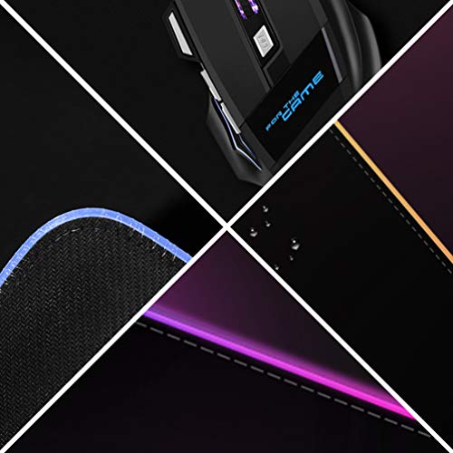 RGB Pad LED Mouse Pad Led Mouse Gaming Comfortable Mousepad Non- Rubber Base for Work Gaming Office Home Mouse Pad Glorious Pad