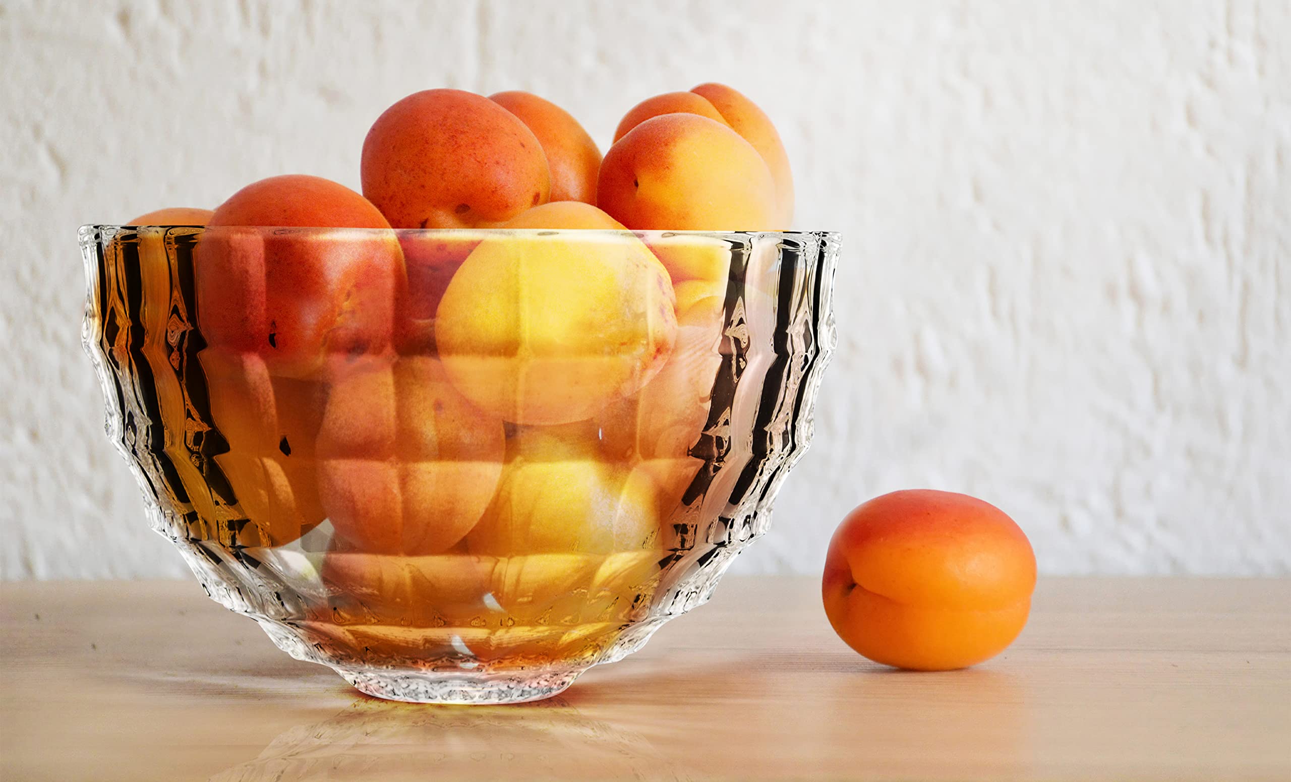 Eternal Living Crystal Salad & Fruit Bowl Centerpiece or Decoration, Glass Large 3.25 qt
