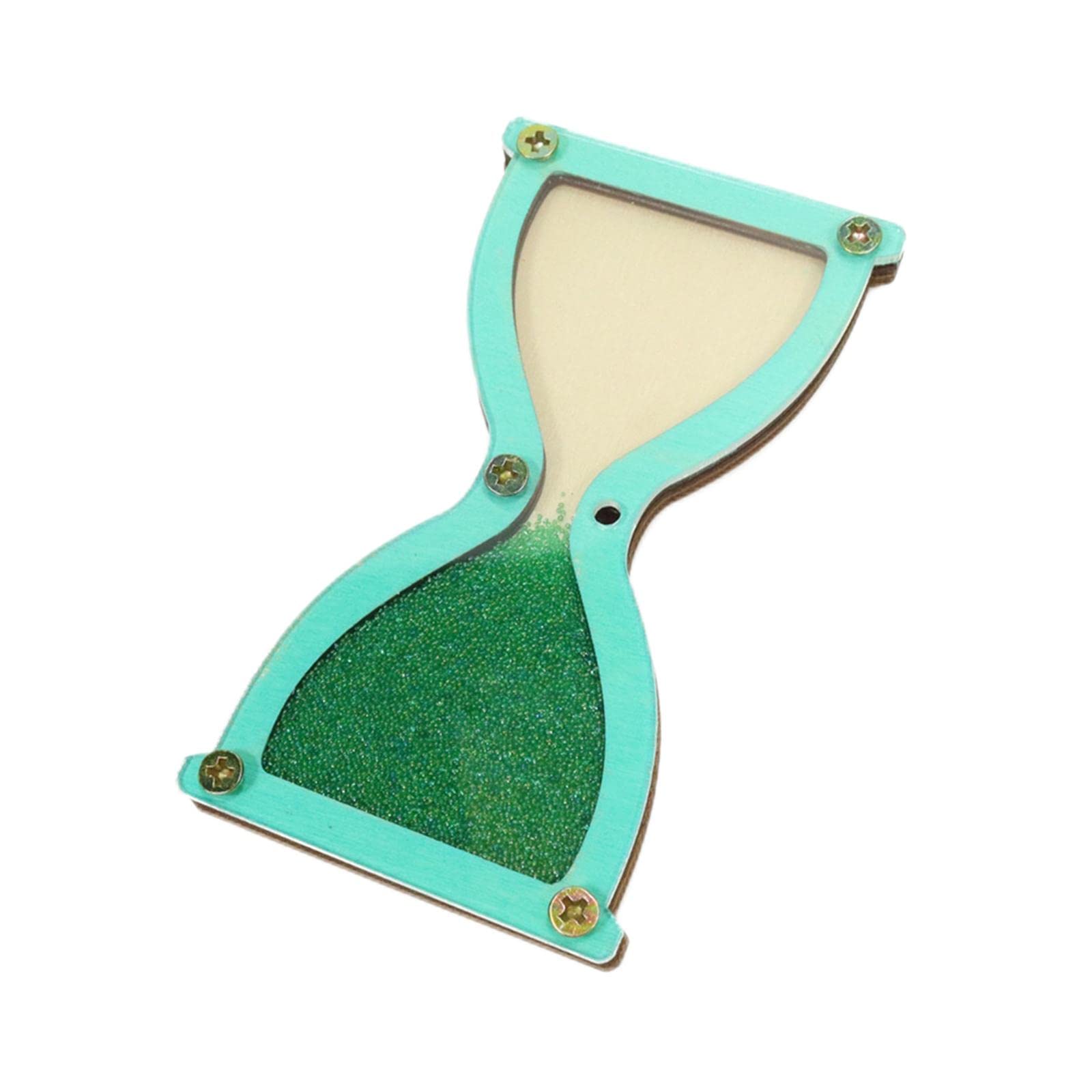 Gazechimp Wooden Busy Board Hourglass Toy Puzzle Fine Motor Skills Sensory, Blue Green