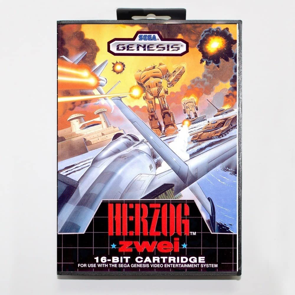 Herzog zwei Game Cartridge 16 Bit MD Game Card With Retail Box For Sega Mega Drive For Genesis (Black)