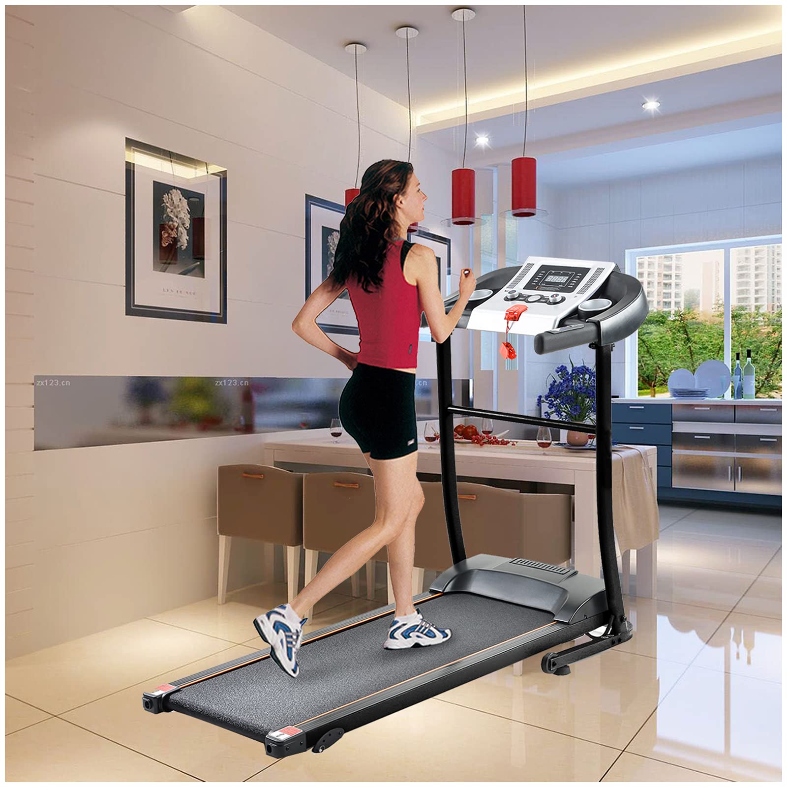 Electric Treadmill Bike Folding Treadmill for Home Gym Walking Treadmill Foldable Treadmill with Incline for Home & Office & Gym